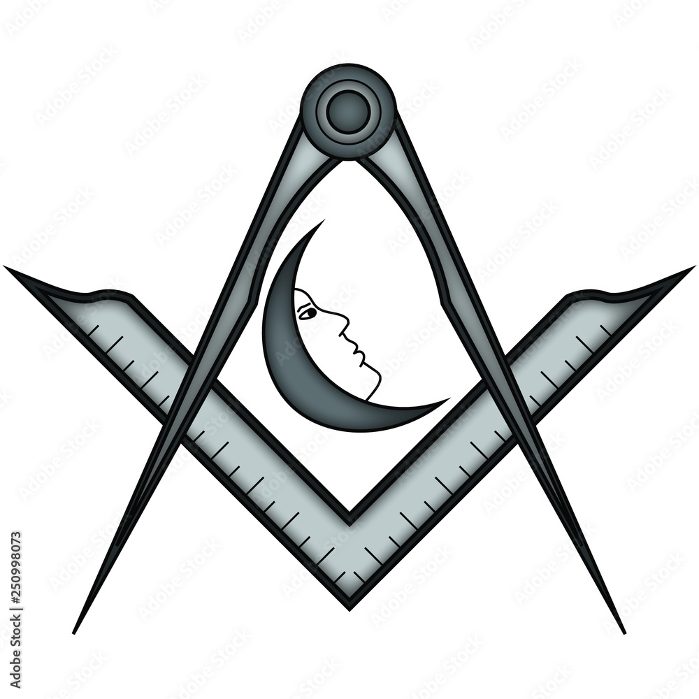 Masonic symbol of Junior Deacon for Blue Lodge Freemasonry Stock Vector ...