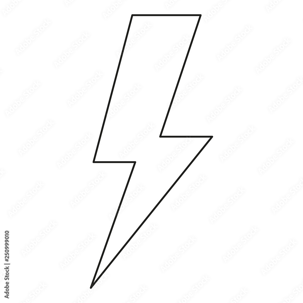 Line art black and white energy symbol Stock Vector | Adobe Stock