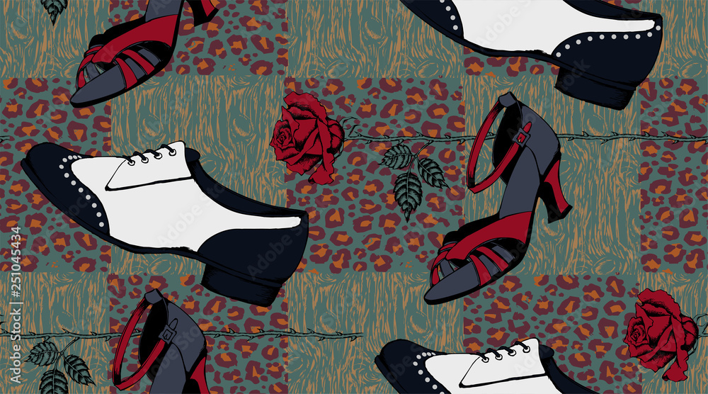 Seamless pattern from various things as tango symbols vector de Stock ...