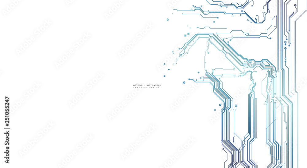 circuit board digital chipset electronic technology computer lines ...