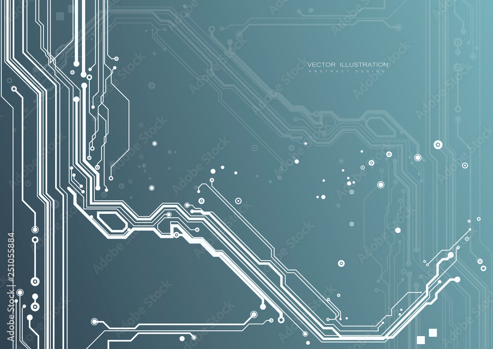 circuit board digital chipset electronic technology computer lines ...