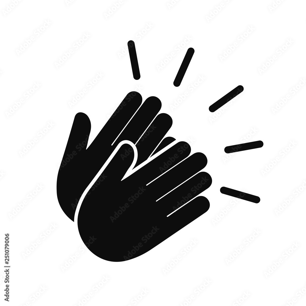 Applause icon, clapping hands, show concept – vector Stock Vector ...