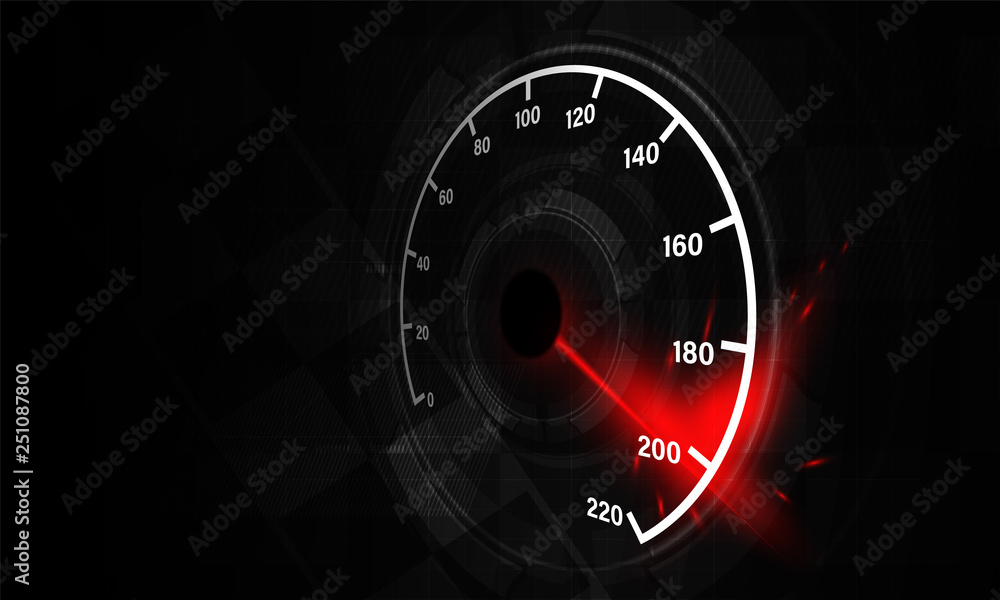 Speed motion background with fast speedometer car. Racing velocity ...