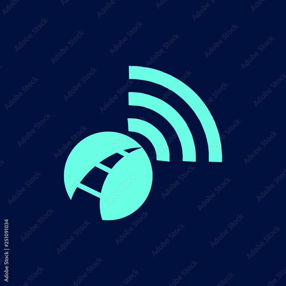 wireless road logo icon vector template Stock Vector | Adobe Stock