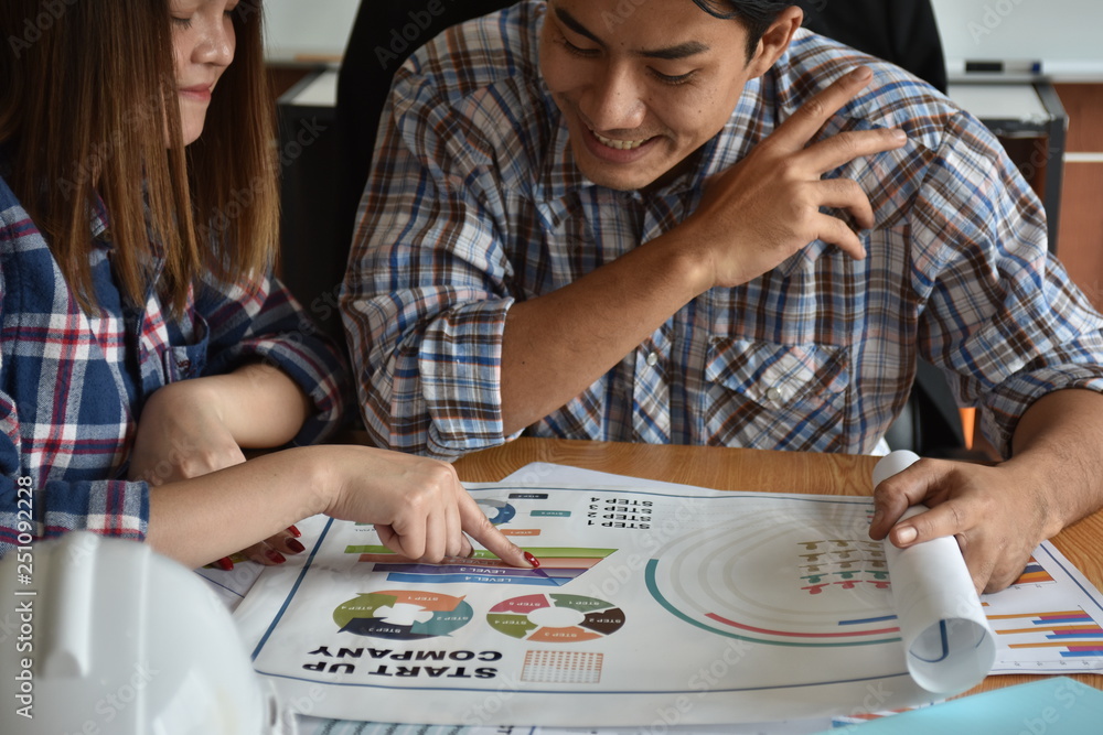 Design engineers meeting planning Civil Engineer and Mechanic Group ...