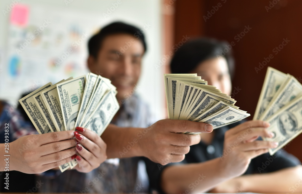 People Spending Money