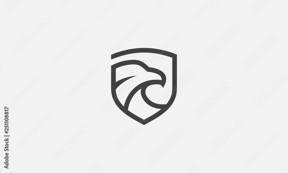 eagle shield logo, eagle icon, eagle head, vector Stock Vector | Adobe Stock