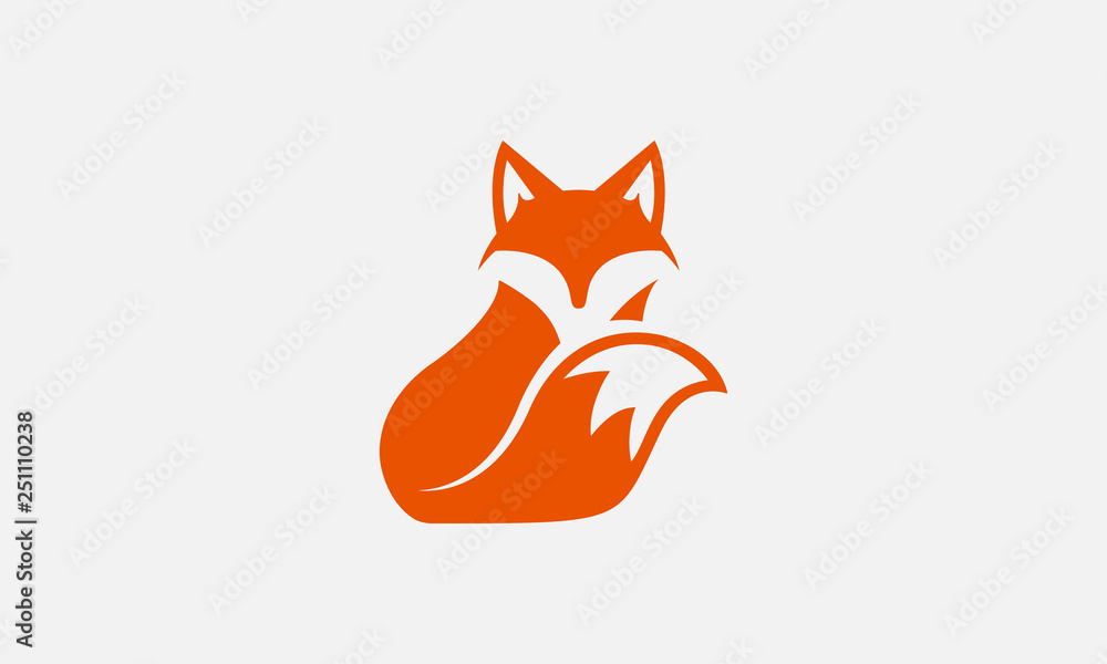 unique fox logo, fox illustration, vector Stock Vector | Adobe Stock