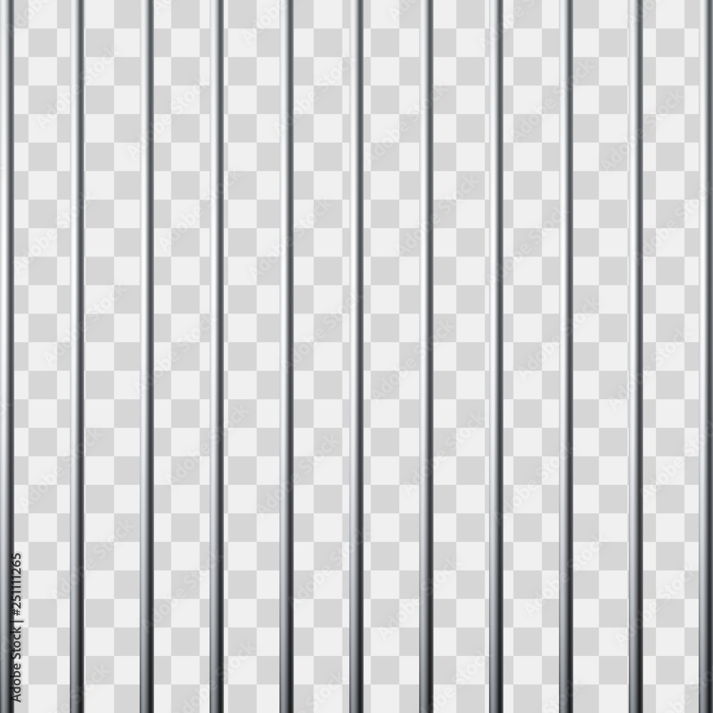 Prison grid. Metal cage. Vector illustration isolated on transparent ...