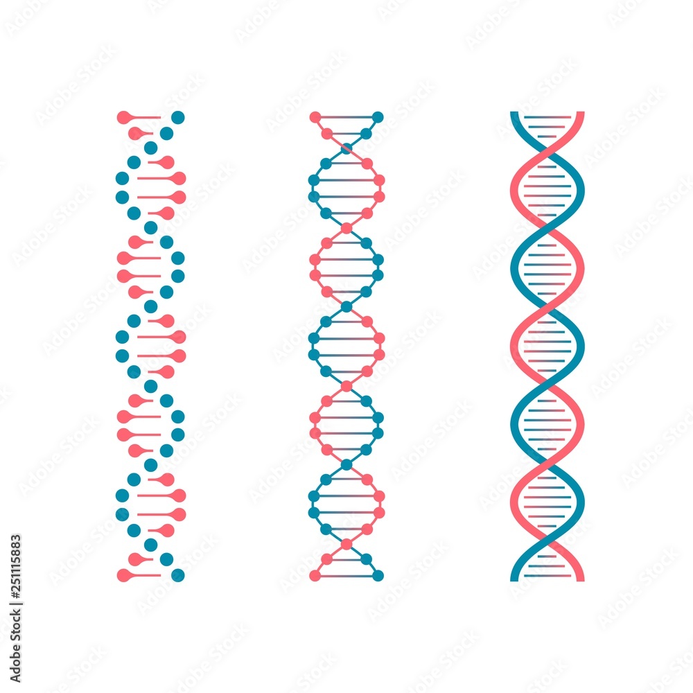 Chemistry code DNA. Double genetic code of human molecule ...