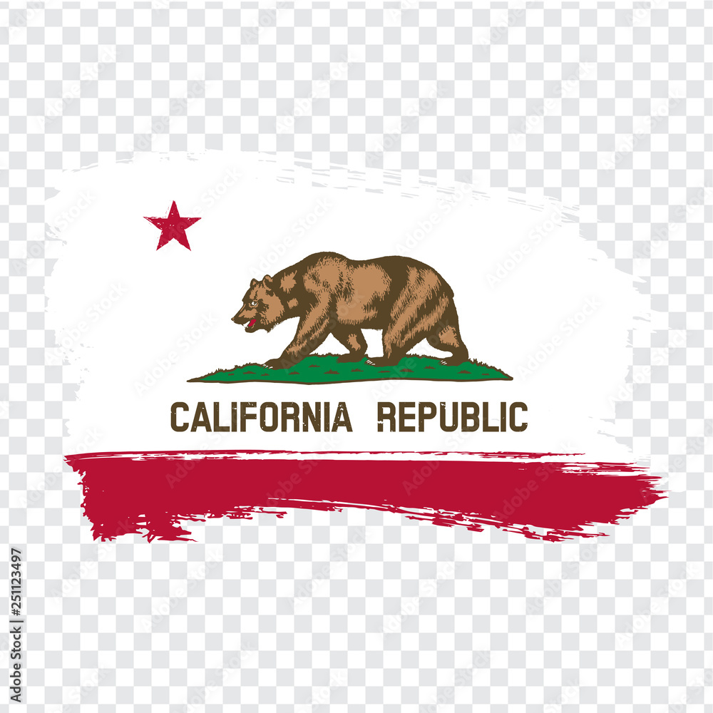 Flag of California from brush strokes. United States of America. Flag ...