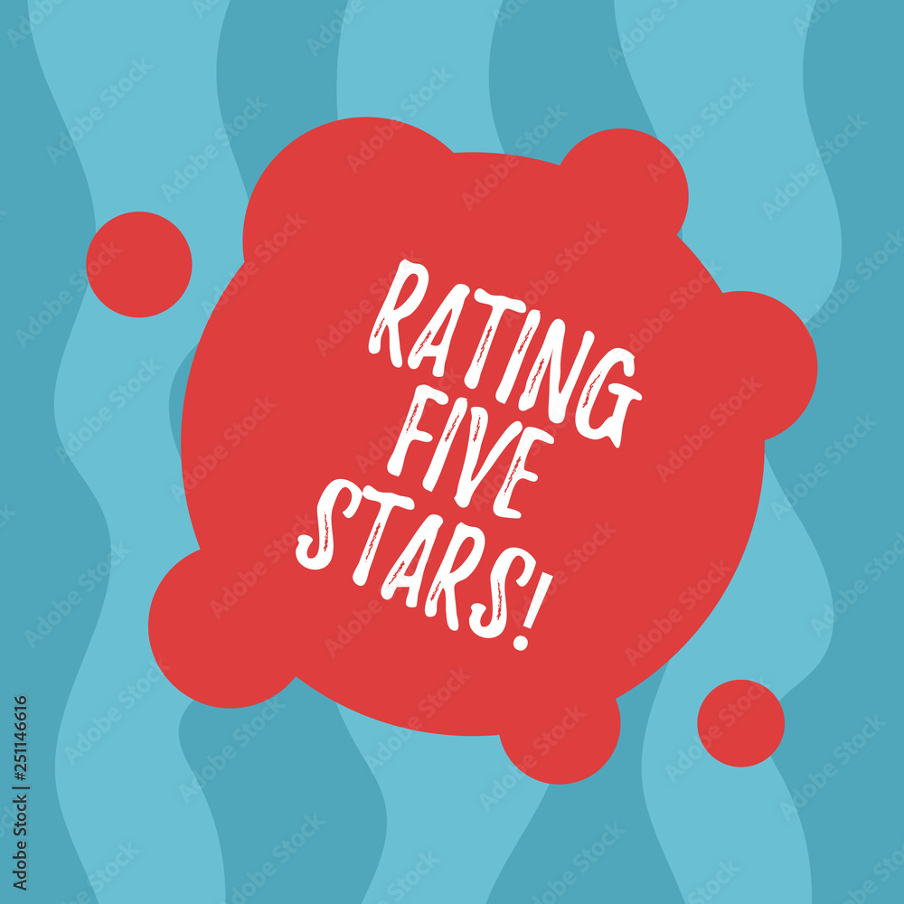 Conceptual hand writing showing Rating Five Stars. Business photo text ...