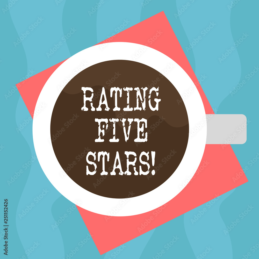 Conceptual hand writing showing Rating Five Stars. Business photo ...