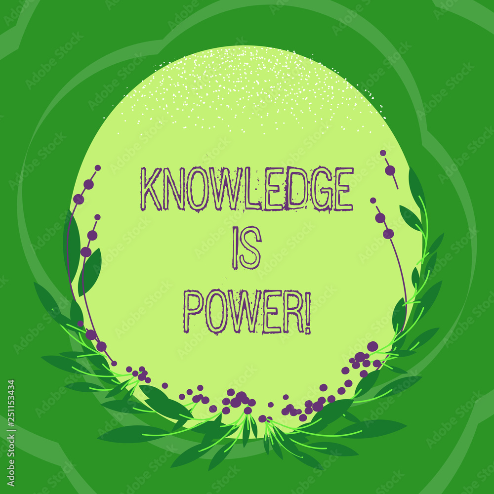 Handwriting text Knowledge Is Power. Concept meaning knowing is more ...