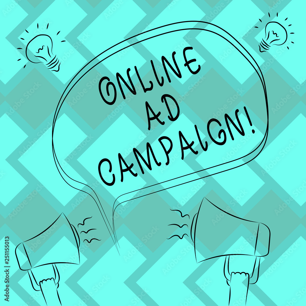 Text sign showing Online Ad Campaign. Conceptual photo marketing effort ...