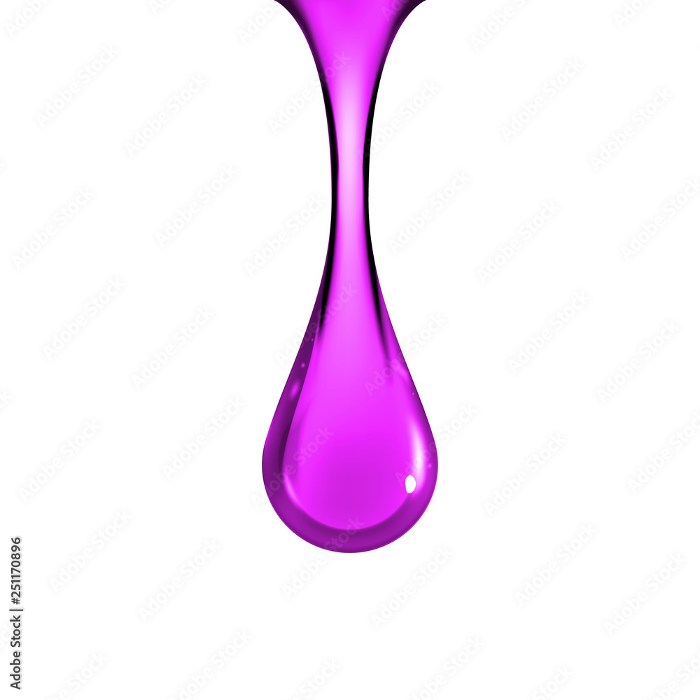 Shiny liquid drop. Vector illustration isolated clean nature purity wet ...