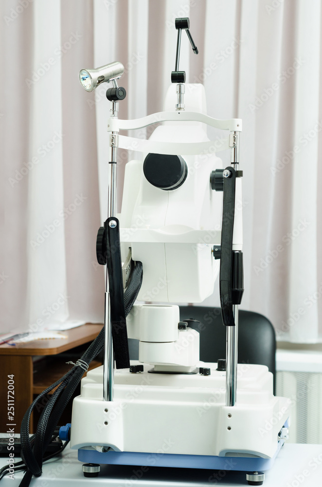 Angiography. Optical CT scan. Ophthalmology clinic equipment. Diagnosis ...