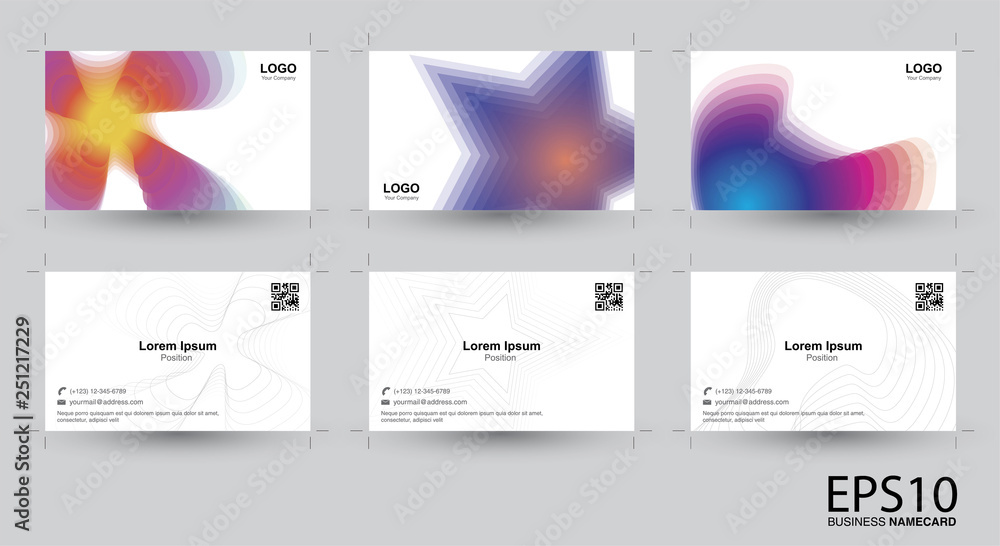 Abstract colorful namecard template background. Stock Vector | Adobe Stock