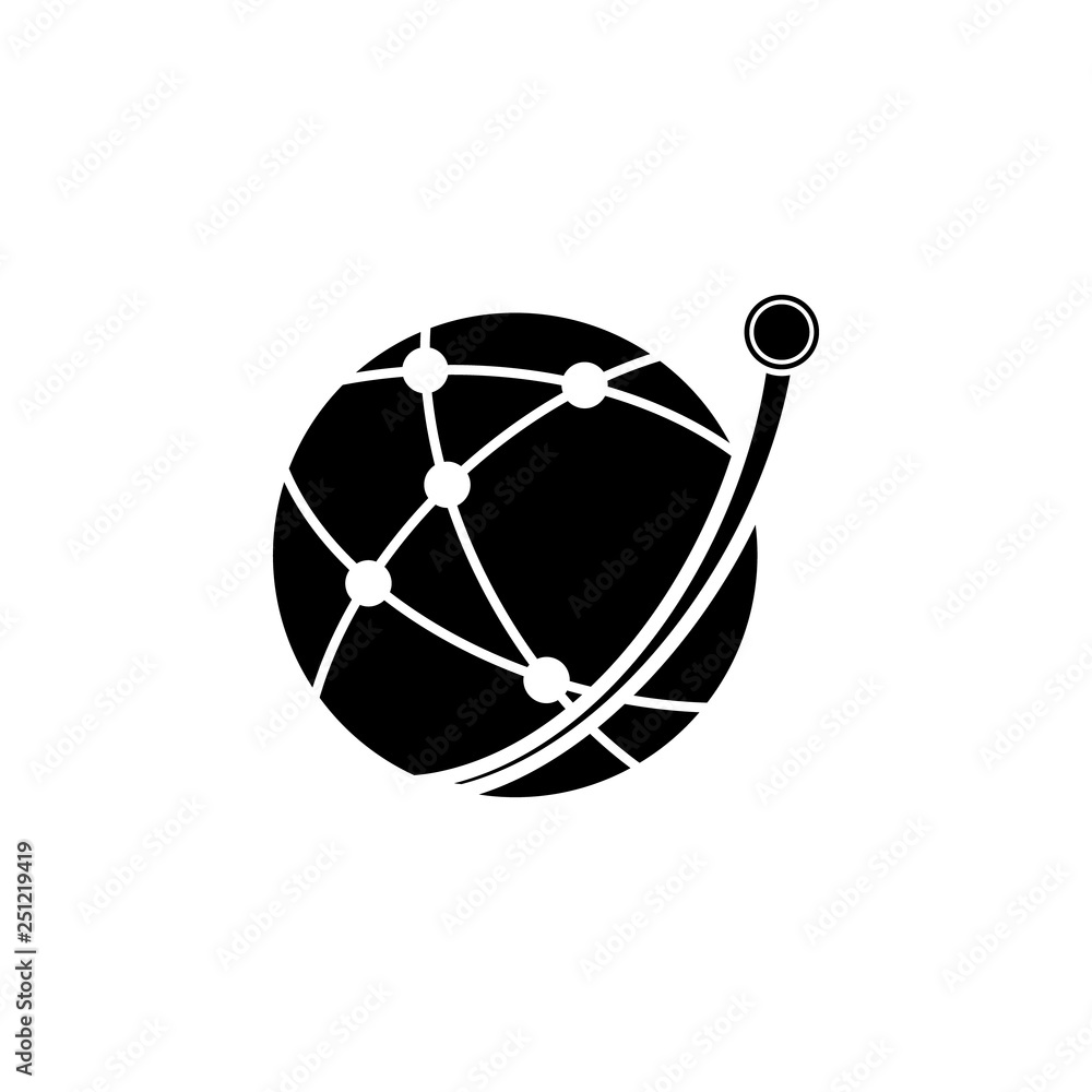 global fiber optic icon. Element of internet connection icon. Premium ...