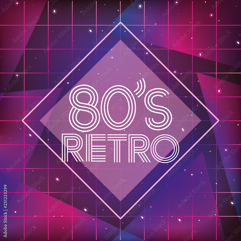 80s retro style word Stock Vector | Adobe Stock
