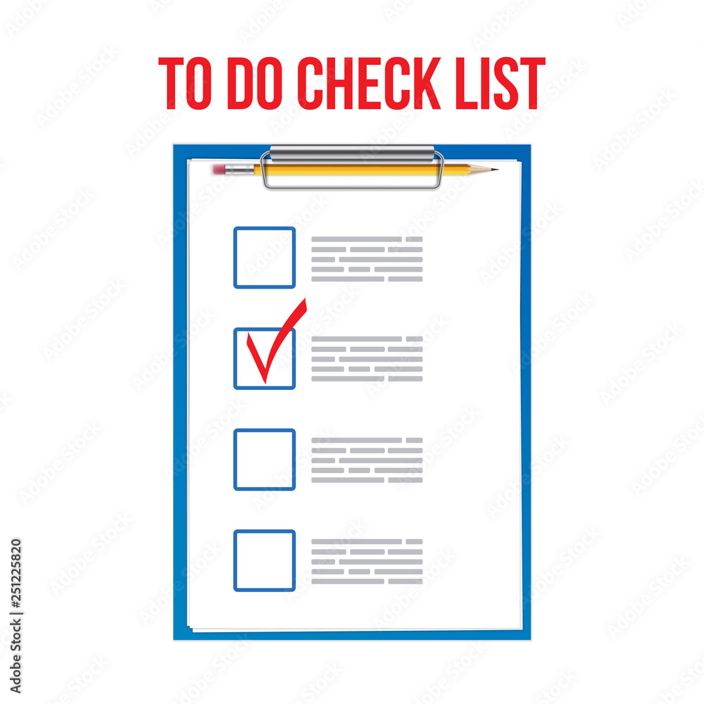 Creative vector illustration of to do check list ticks,clipboard on ...