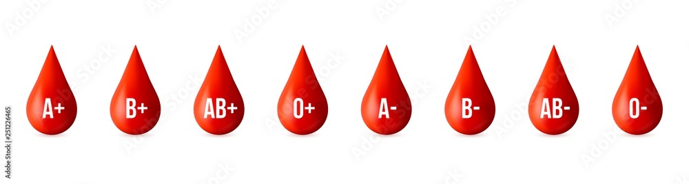 Creative vector illustration of blood type group isolated on ...