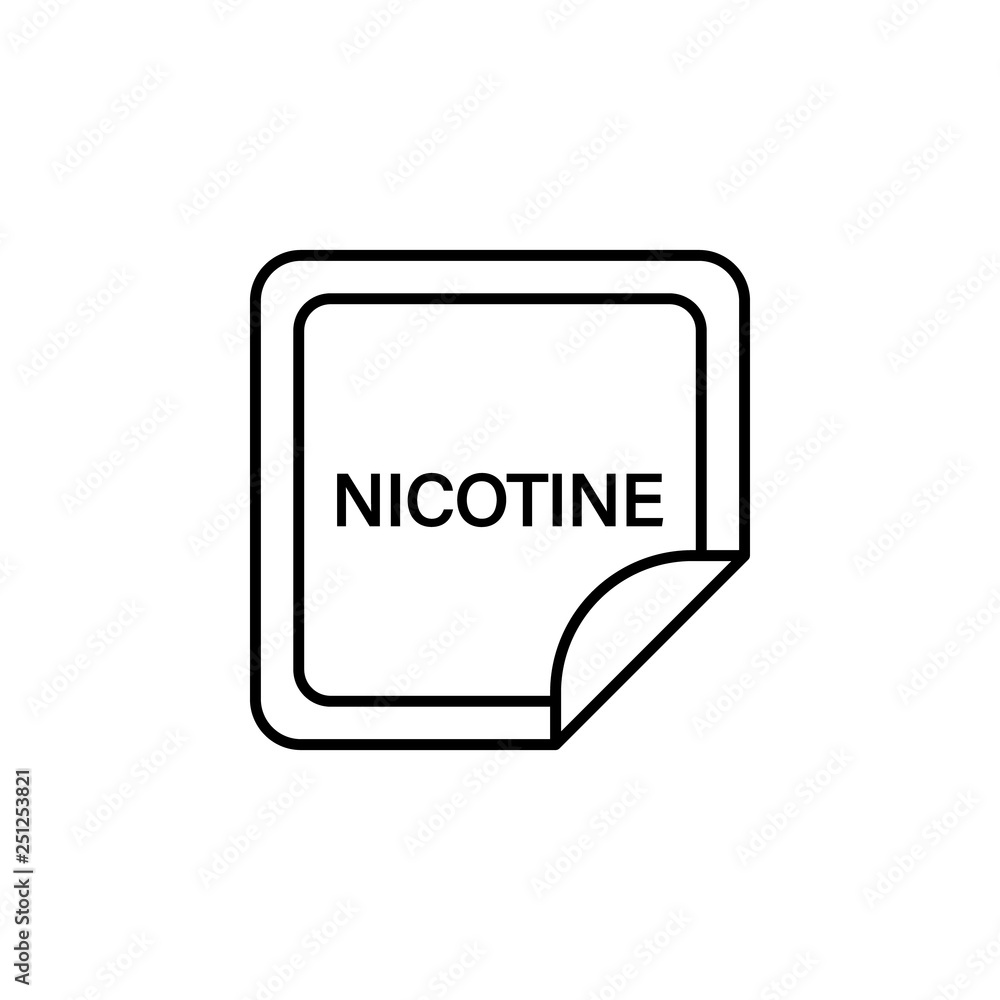 nicotine, patch, smoke, healthcare icon. Element of quit smoking for ...