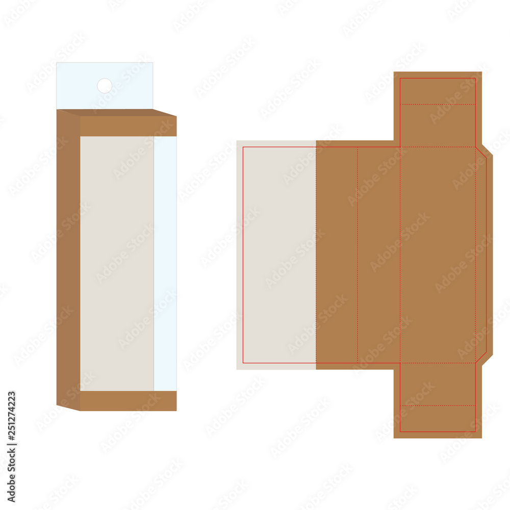 Glass packaging with die cut template Stock Vector | Adobe Stock