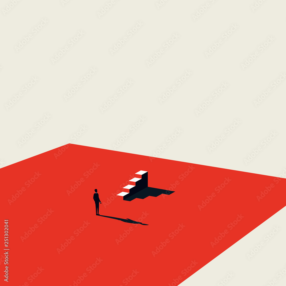 Business career opportunity, progress and promotion vector concept ...