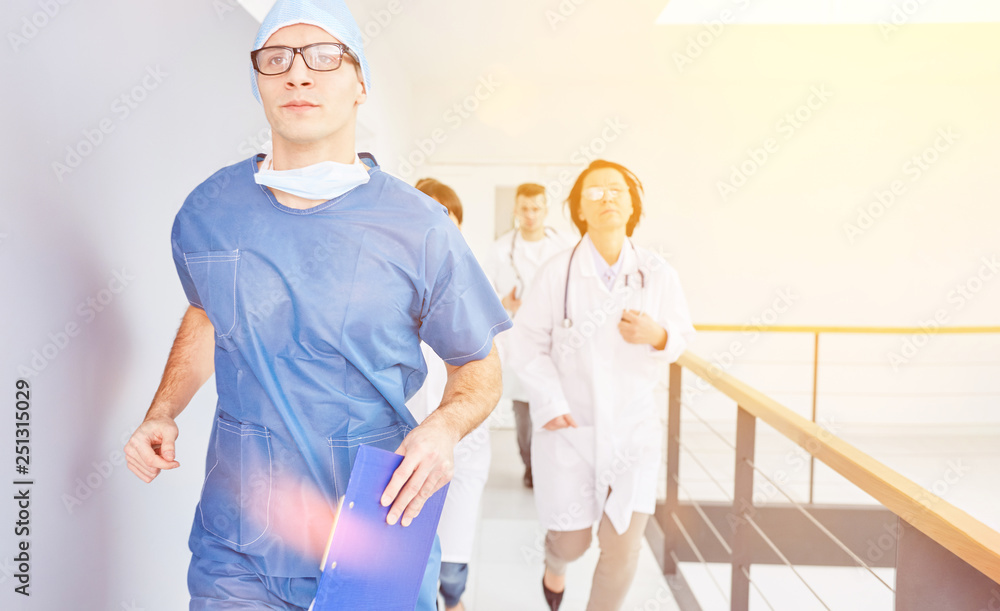 Doctor and team run to emergency Stock Photo | Adobe Stock
