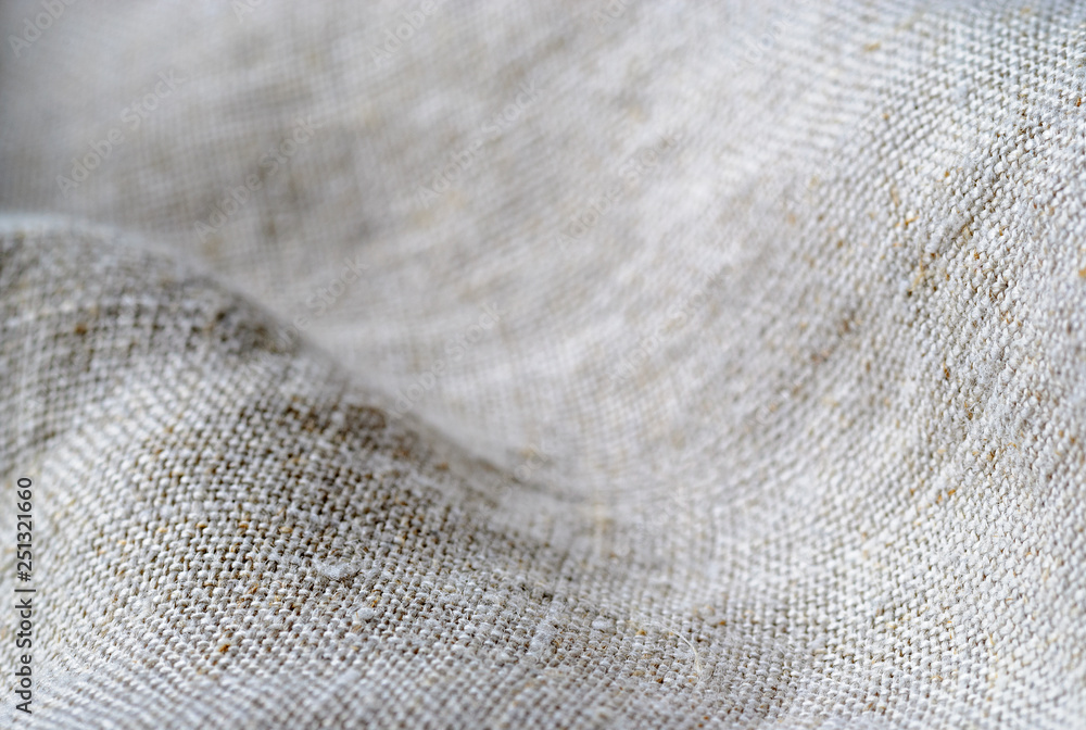 Texture if natural linen fabric draped in waves Stock Photo | Adobe Stock