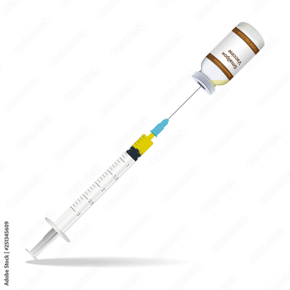 Immunization, Smallpox Vaccine Syringe Contain Some Injection And ...