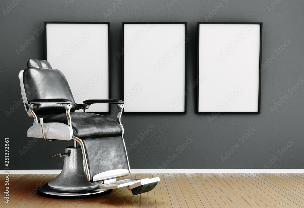 Barbershop chair in interior background concept. Stock Photo | Adobe Stock