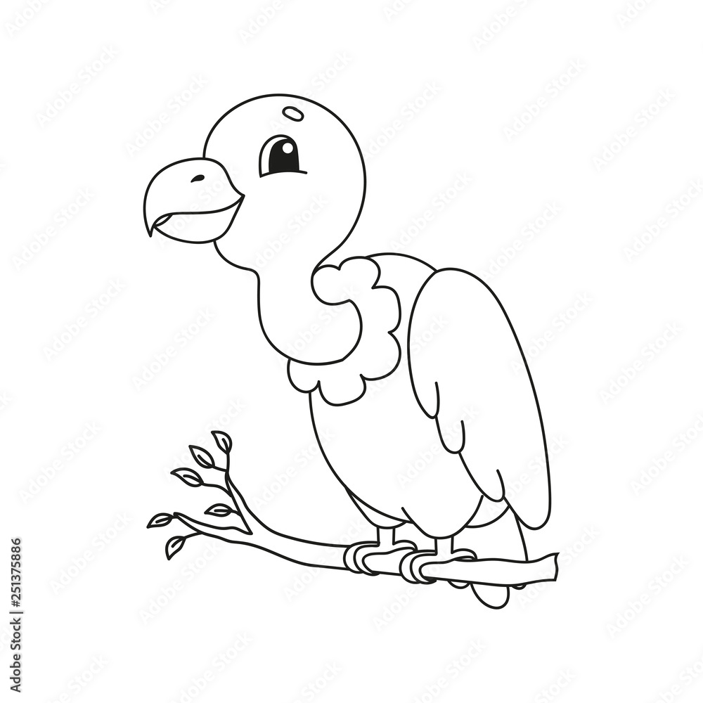 Coloring book pages for kids. Cute cartoon vector illustration. Stock ...