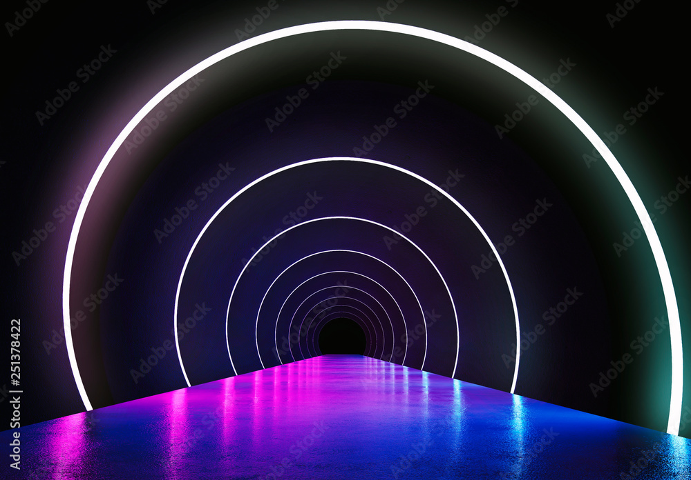 Neon background. Cyberpunk electronic night background concept. Stock ...