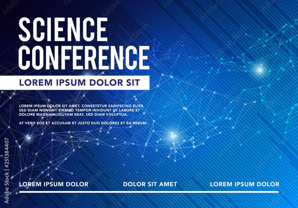 Vector Science Conference Business Design. Brochure Flyer Meeting ...