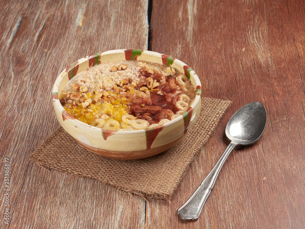 Romanian mucenici or macinici: figure eight shaped pasta, boiled in ...