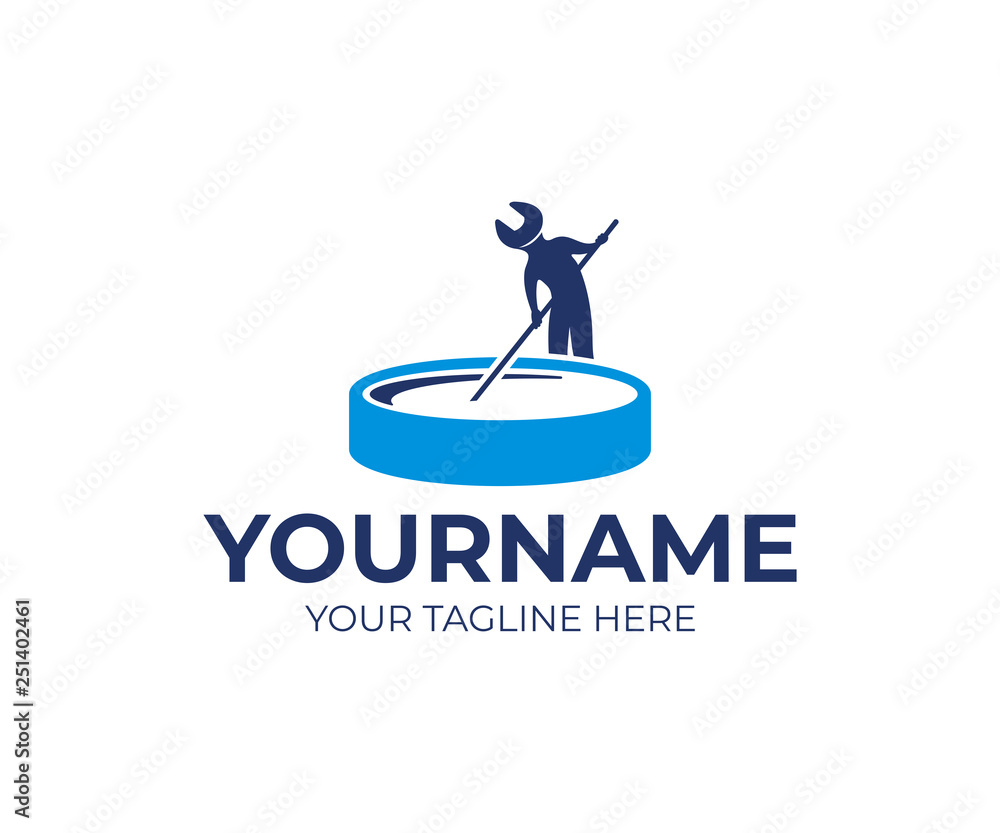 Swimming pool service, maintenance and cleaning pool, logo design ...