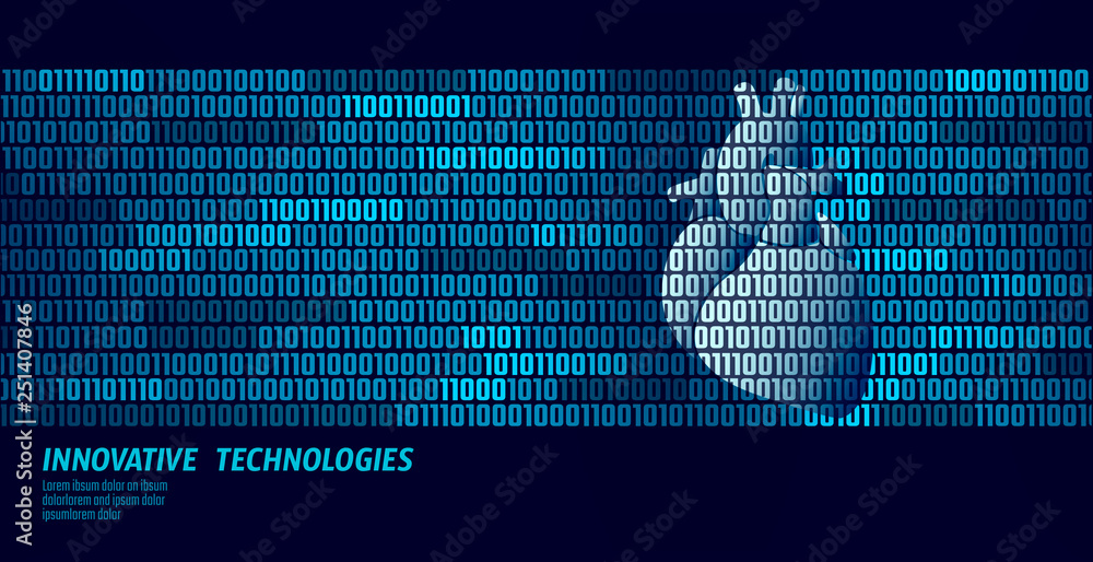Human heart anatomical medicine shape. Doctor online binary code ...
