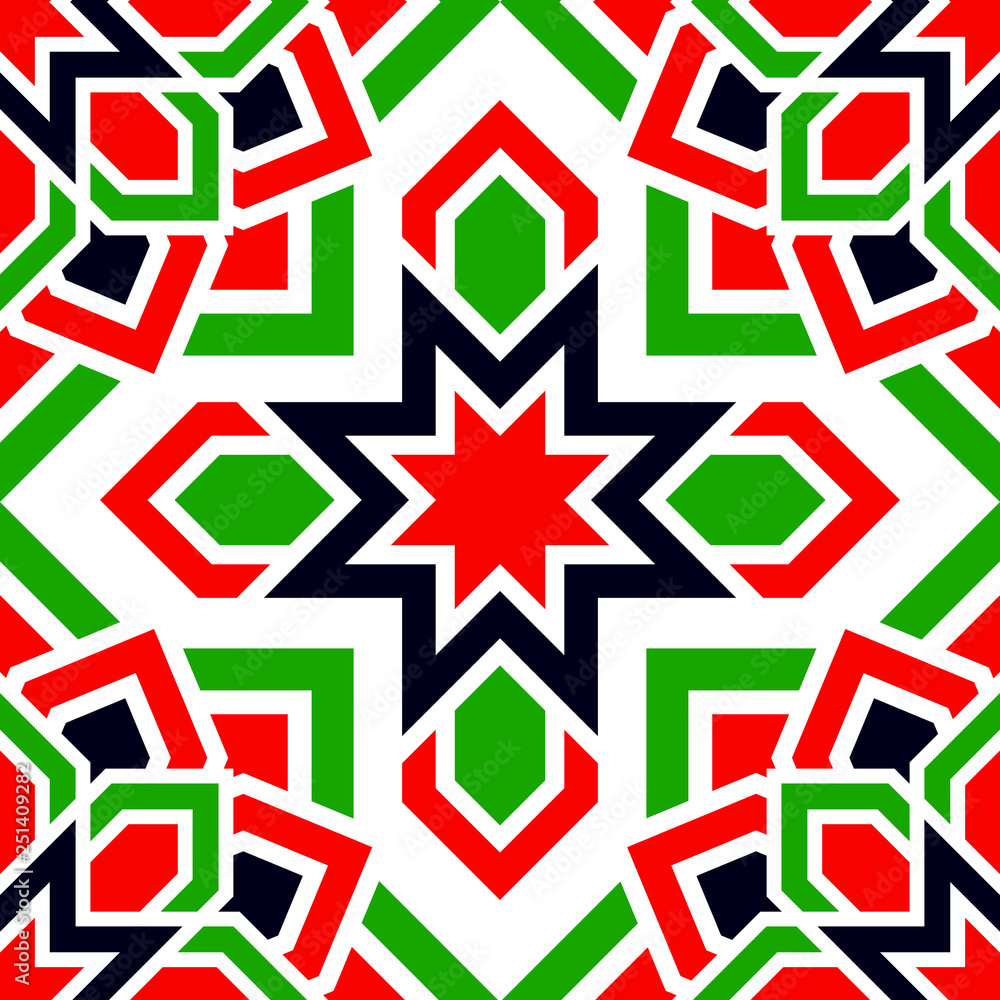 Arabic vector seamless pattern. UAE repeated background. Traditional ...