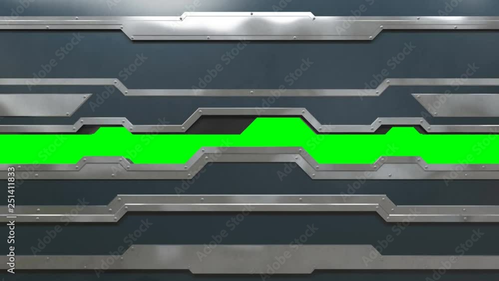 Steel Gate Opening and Closing in Loop-able 3d Animation. Horizontal ...