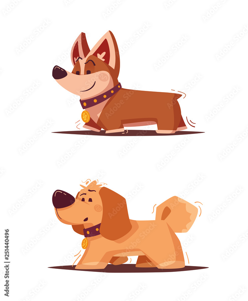 Dog character. Best friend. Cartoon vector illustration Stock Vector ...