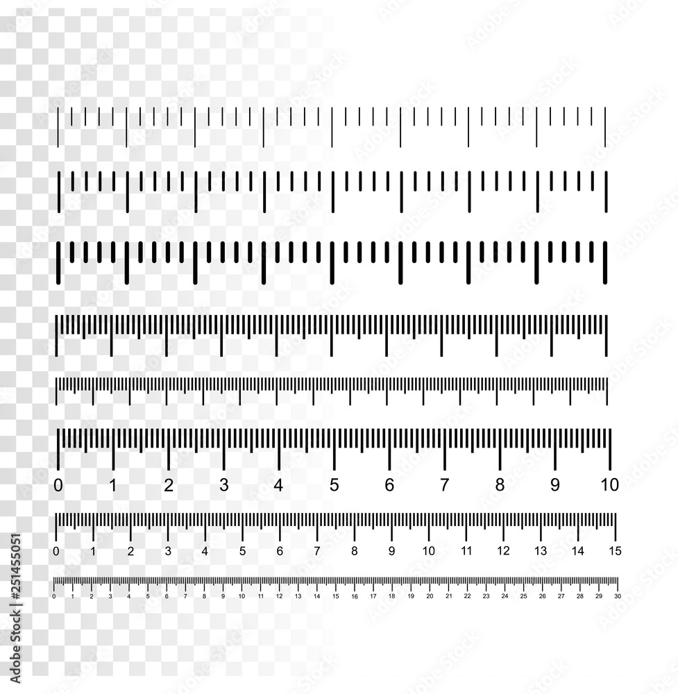 Measuring scale, markup for rulers. Vector illustration icon Stock ...