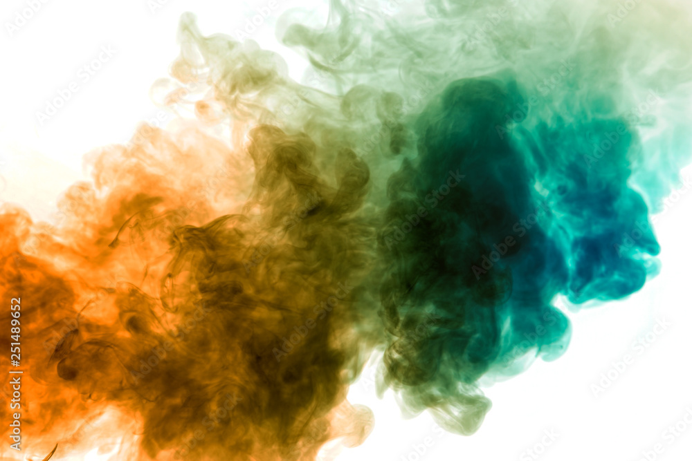 Zdjęcie Stock: Colorful steam exhaled from the vape with a smooth ...