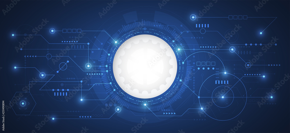 Abstract 3d design background with technology dot and line circuit ...