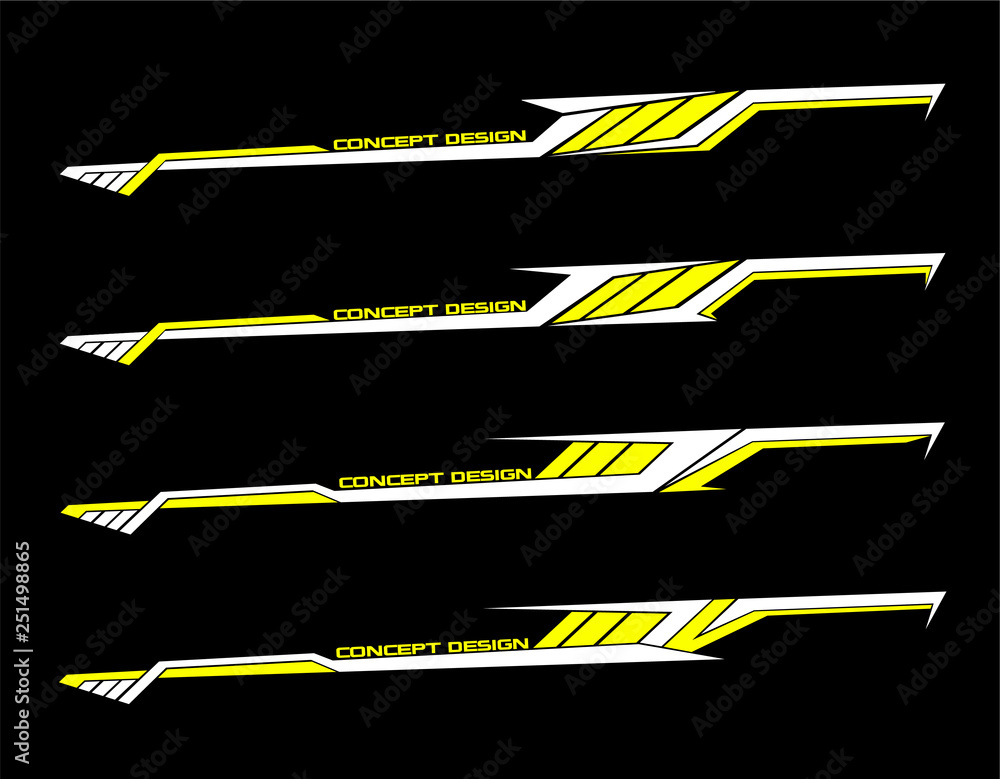 Vinyls sticker set Decals for Car racing truck mini bus modify ...