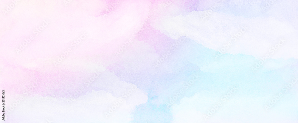 Grunge light pink, purple and sky blue watercolor background. Smooth ...