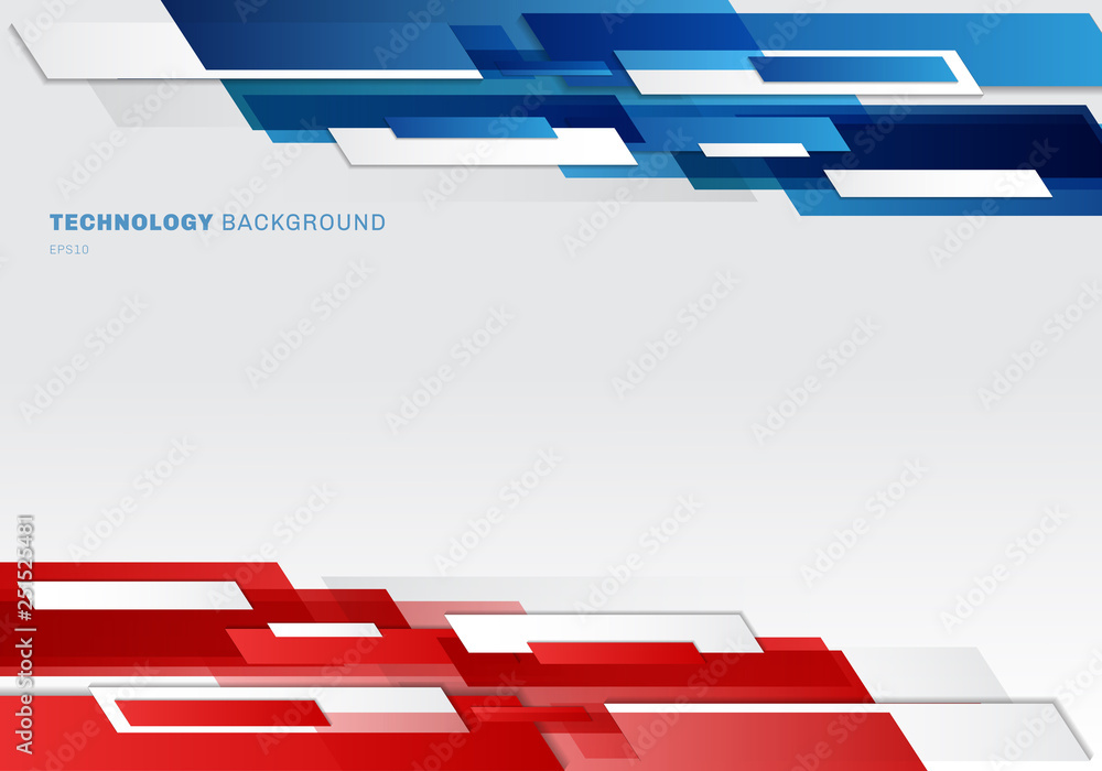 Red And White Technology Background