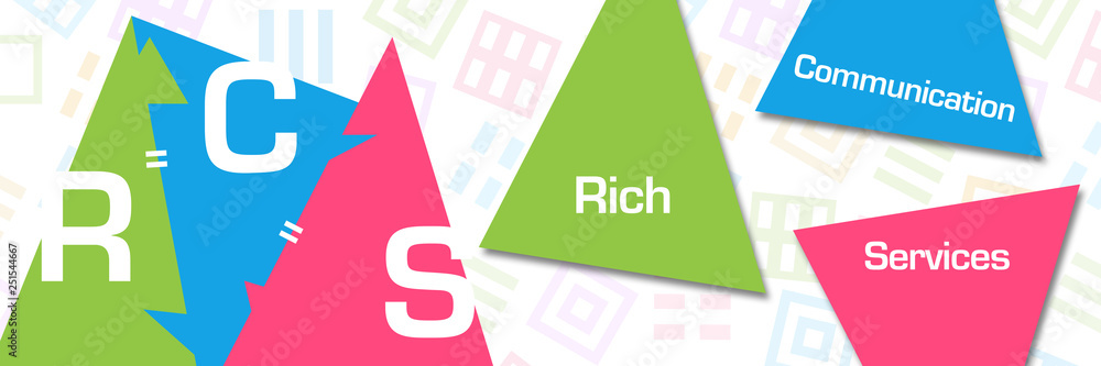 RCS - Rich Communication Services Colorful Triangle Horizontal Stock ...