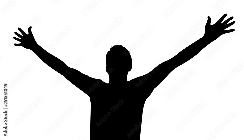 Raised Hand Silhouette